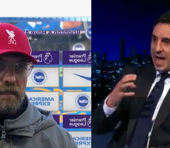 VIDEO: Gary Neville Calls Out Jurgen Klopp Over Hectic Fixture Schedule VIDEO: Gary Neville Calls Out Jurgen Klopp Over Hectic Fixture Schedule