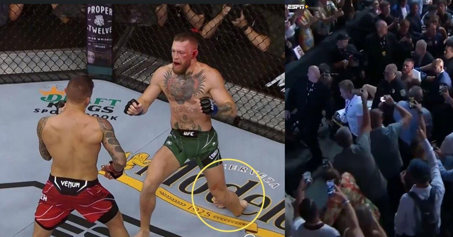 Conor McGregor Breaks his Leg and is stretchered Off After Another ...