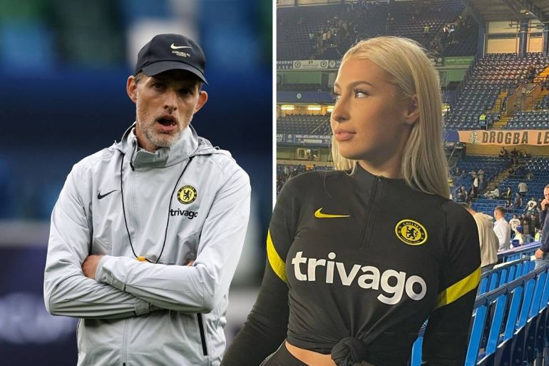 Chelsea fan & OnlyFans star Astrid Wett snaps selfie with Thomas Tuchel