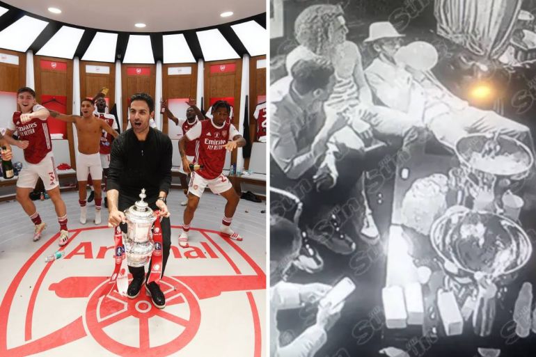 Arsenal players accused of inhaling balloons in the dressing room