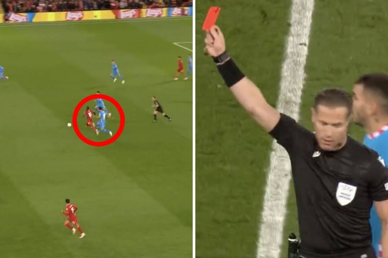 UEFA response puzzling after controversial red card in Liverpool vs ...