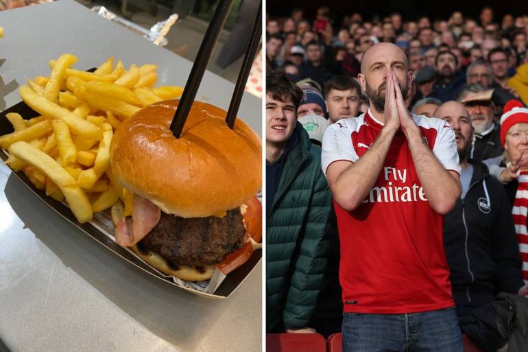Arsenal fans furious after being charged INSANE amount for burger