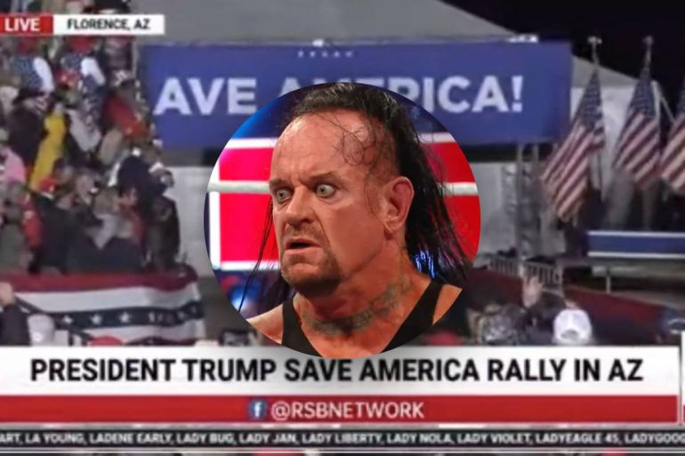 (Video) Donald Trump emerges to The Undertaker's entrance music