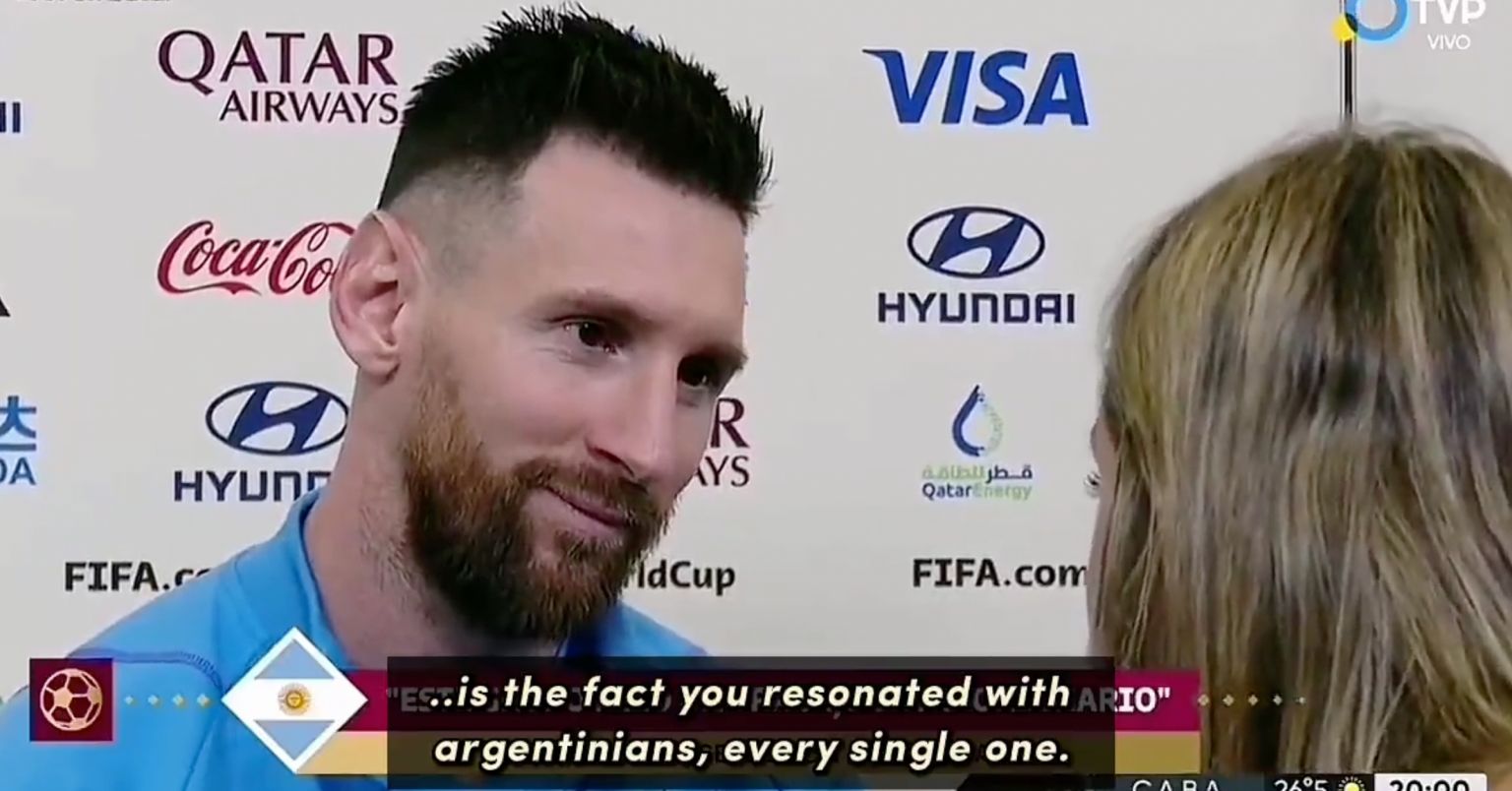 There was simply a beautiful interview with Messi & an Argentine ...
