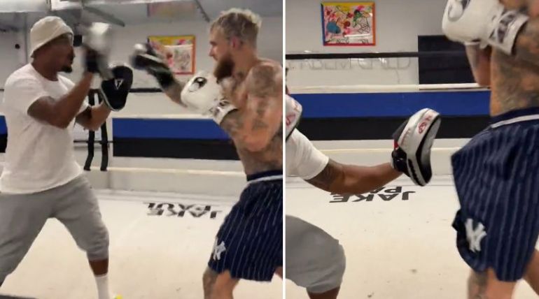 😭Jake Paul posts training video ahead of Nate Diaz fight, It’s a weird flex
