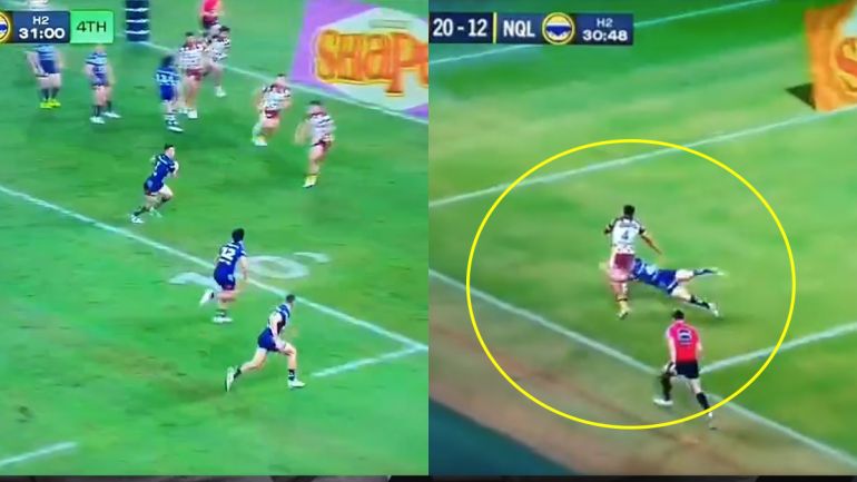 🚨The best cover saving tackle you will ever see just took place in the ...