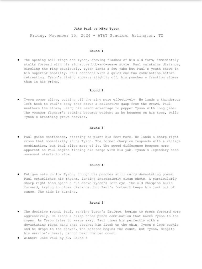 🚨 Jake Paul vs. Mike Tyson 'script' leaked on social media